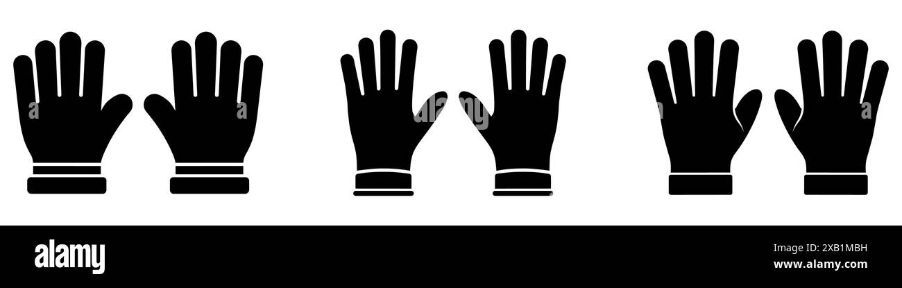 Gloves icons set. Gloves logo design in flat design. Vector ...