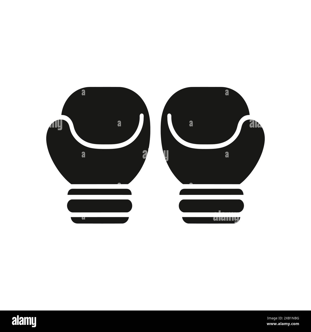 Boxing gloves icon. Boxing logo design in flat design. Vector ...