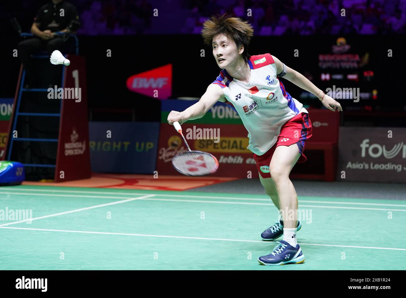 Jakarta, Indonesia. 9th June, 2024. Chen Yu Fei (CHN) Badminton : KAPAL API INDONESIA OPEN 2024 ...