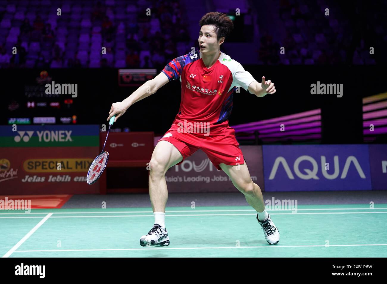 Jakarta, Indonesia. 9th June, 2024. Shi Yu Qi (CHN) Badminton : KAPAL API INDONESIA OPEN 2024 ...