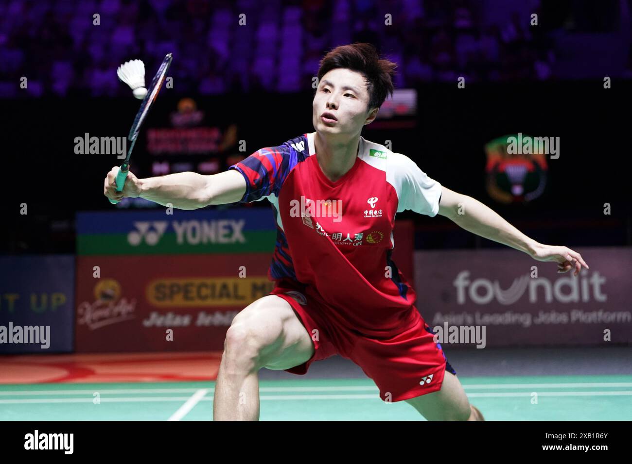 Jakarta, Indonesia. 9th June, 2024. Shi Yu Qi (CHN) Badminton : KAPAL API INDONESIA OPEN 2024 ...