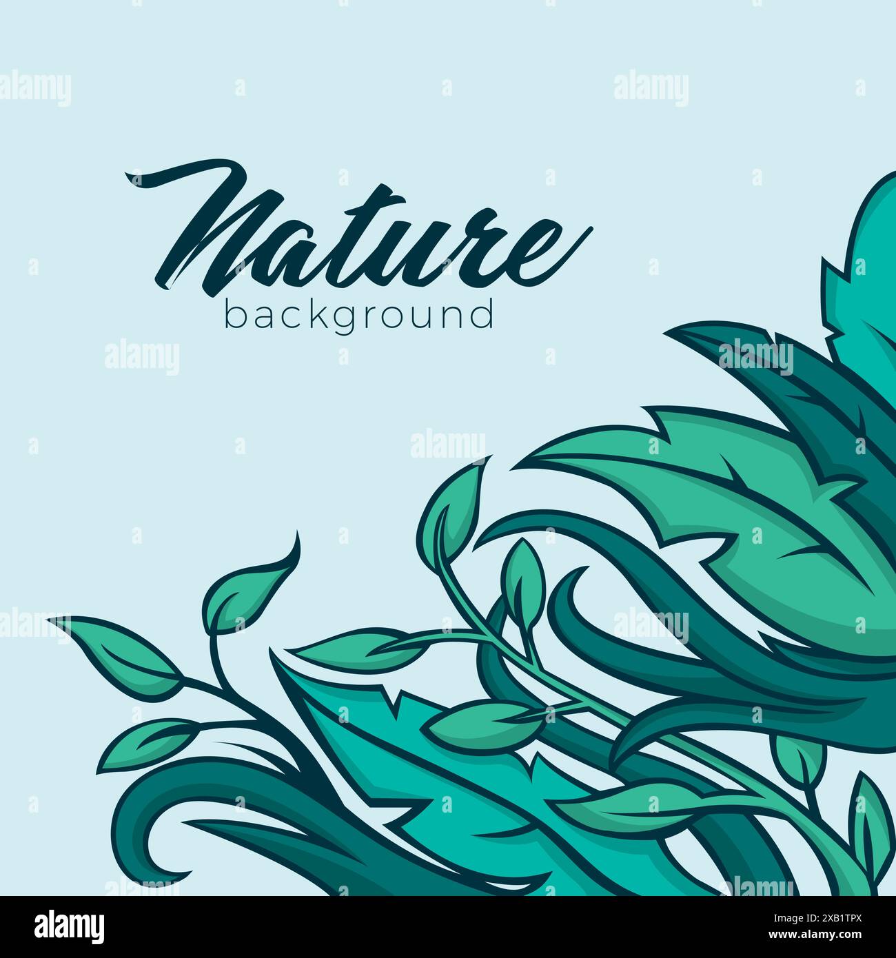 Nature Leaves Background Simple Design. Organic Vector Stock Vector ...