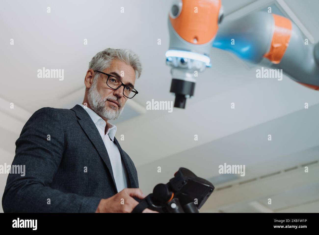 Automation, robotics engineer working on robotic knee replacement ...