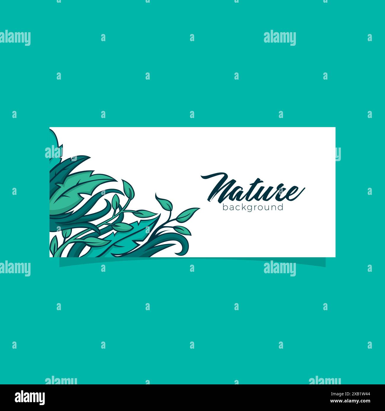 Nature Banner Background Simple Design. leaf vector Stock Vector Image ...