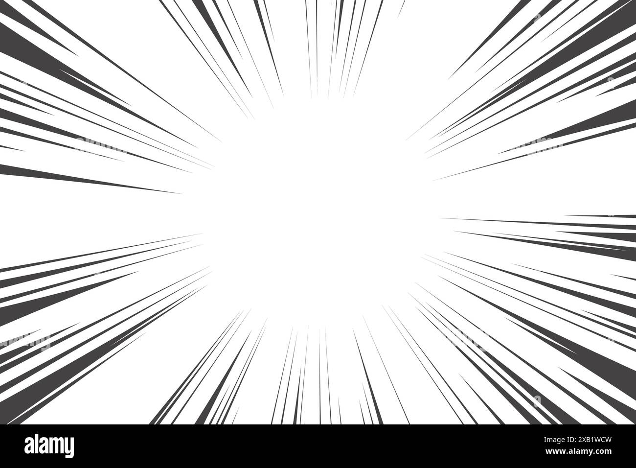 Comic manga radial lines with speed effect for comics book. Black and ...