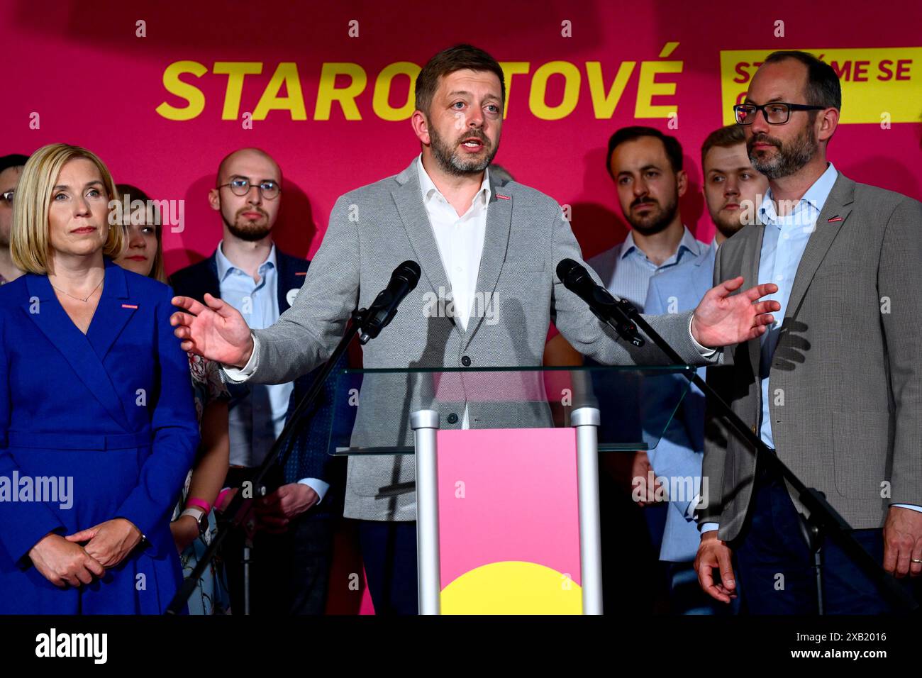 Prague, Czech Republic. 10th June, 2024. STAN chairman Vit Rakusan ...