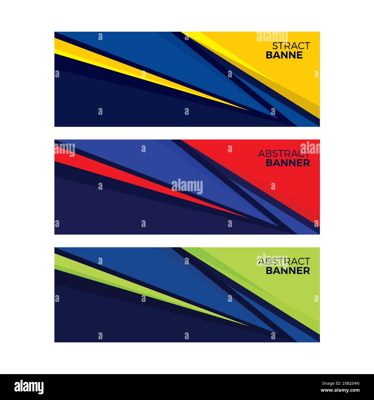 Abstract web header set Cut Out Stock Images & Pictures - Alamy