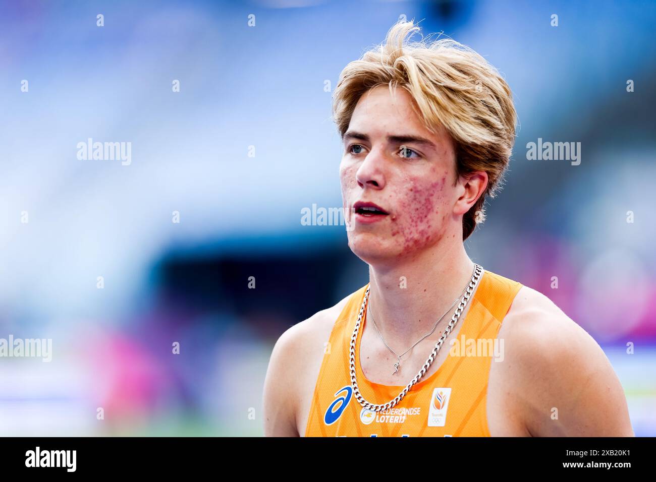 ROME - Jeff Tesselaar in action in the 100 meters on the fourth day of ...