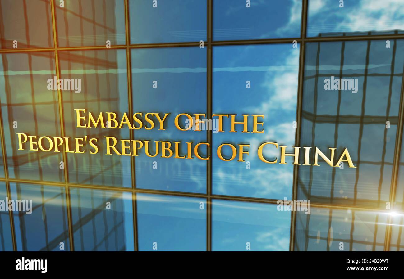 Embassy of the Peoples Republic of China glass building concept ...
