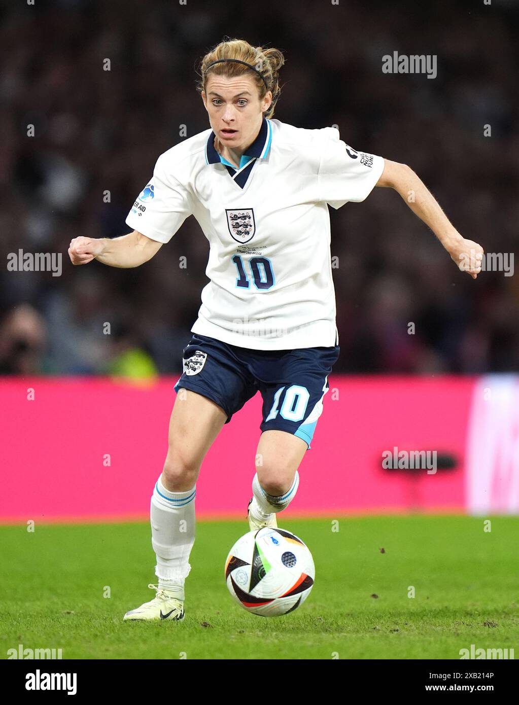 England's Karen Carney in action during Soccer Aid for UNICEF 2024 at ...