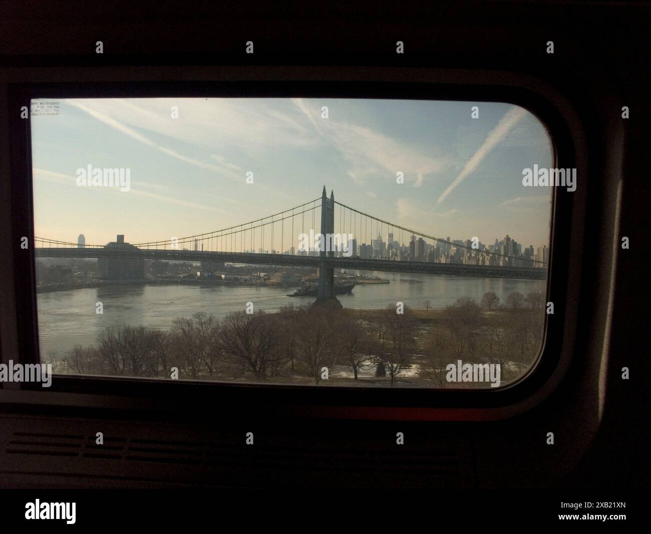 View of NYC from Amtrak train window Stock Photo - Alamy