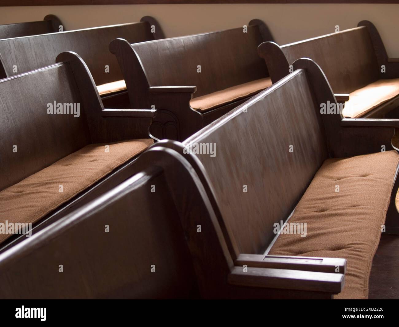 Pews (or benches/seats) in a historic Jewish Synagaogue in Tucson ...