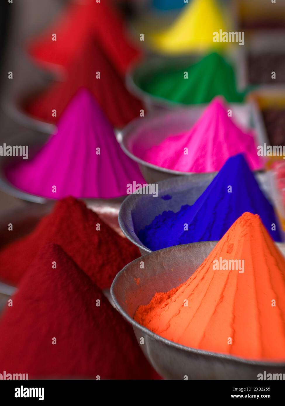 Colored powder for ritual for sale in market in Mysore, Karnataka ...