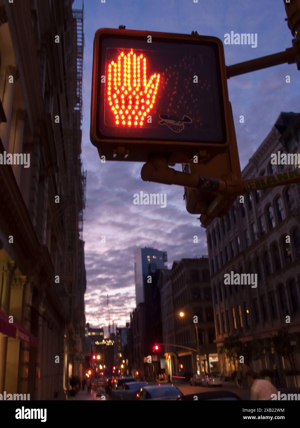 Crosswalk signs direct traffic in New York, New York Stock Photo - Alamy