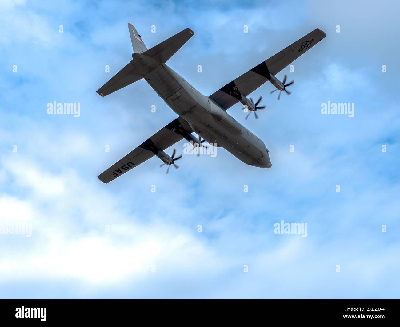 Normandy, France - June 6, 2024: United States Air Force Lockheed C-130 ...