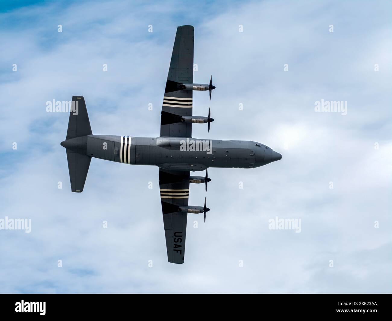 Normandy, France - June 6, 2024: United States Air Force Lockheed C-130 ...