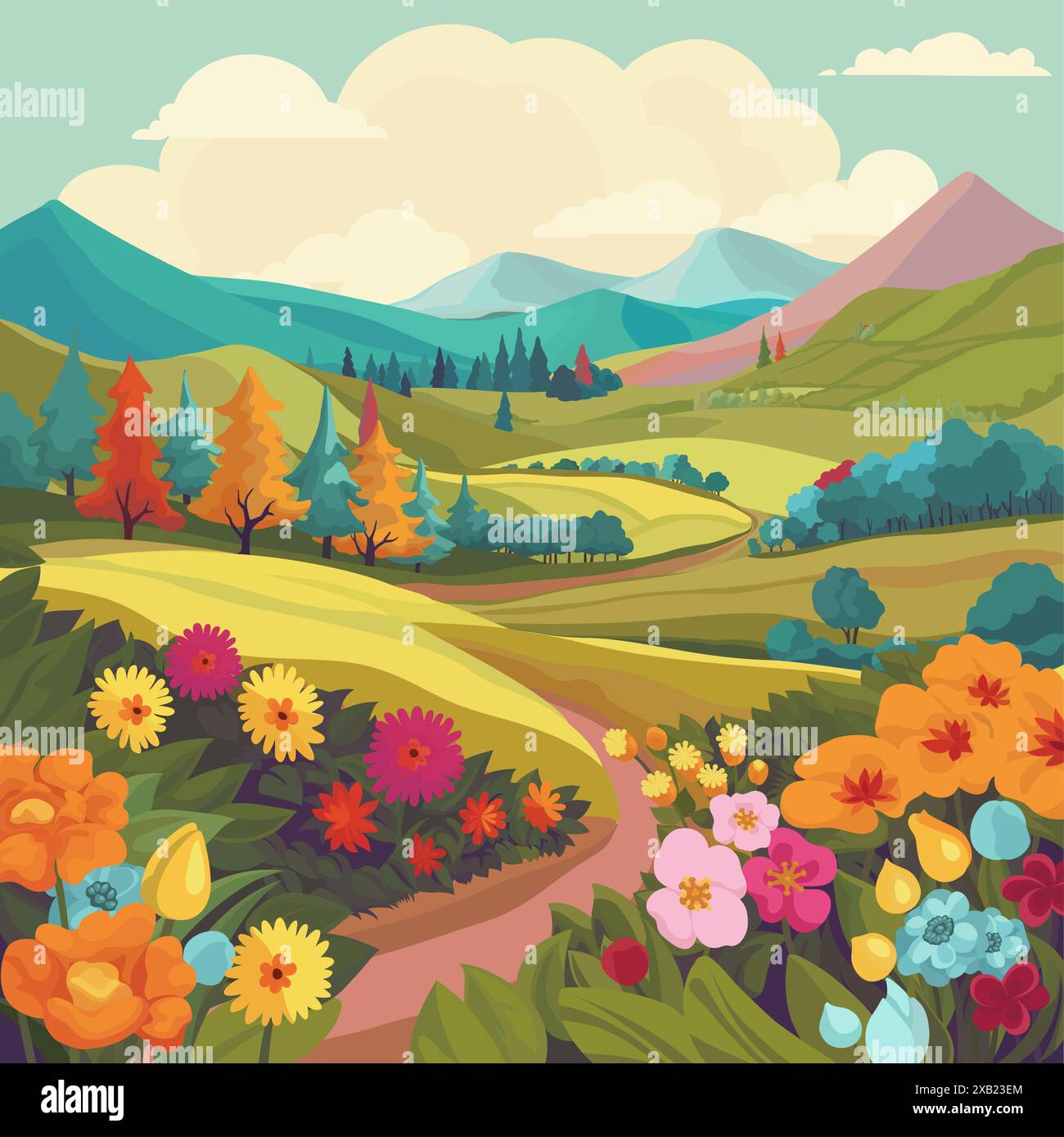 Hill country wildflower Stock Vector Images - Alamy