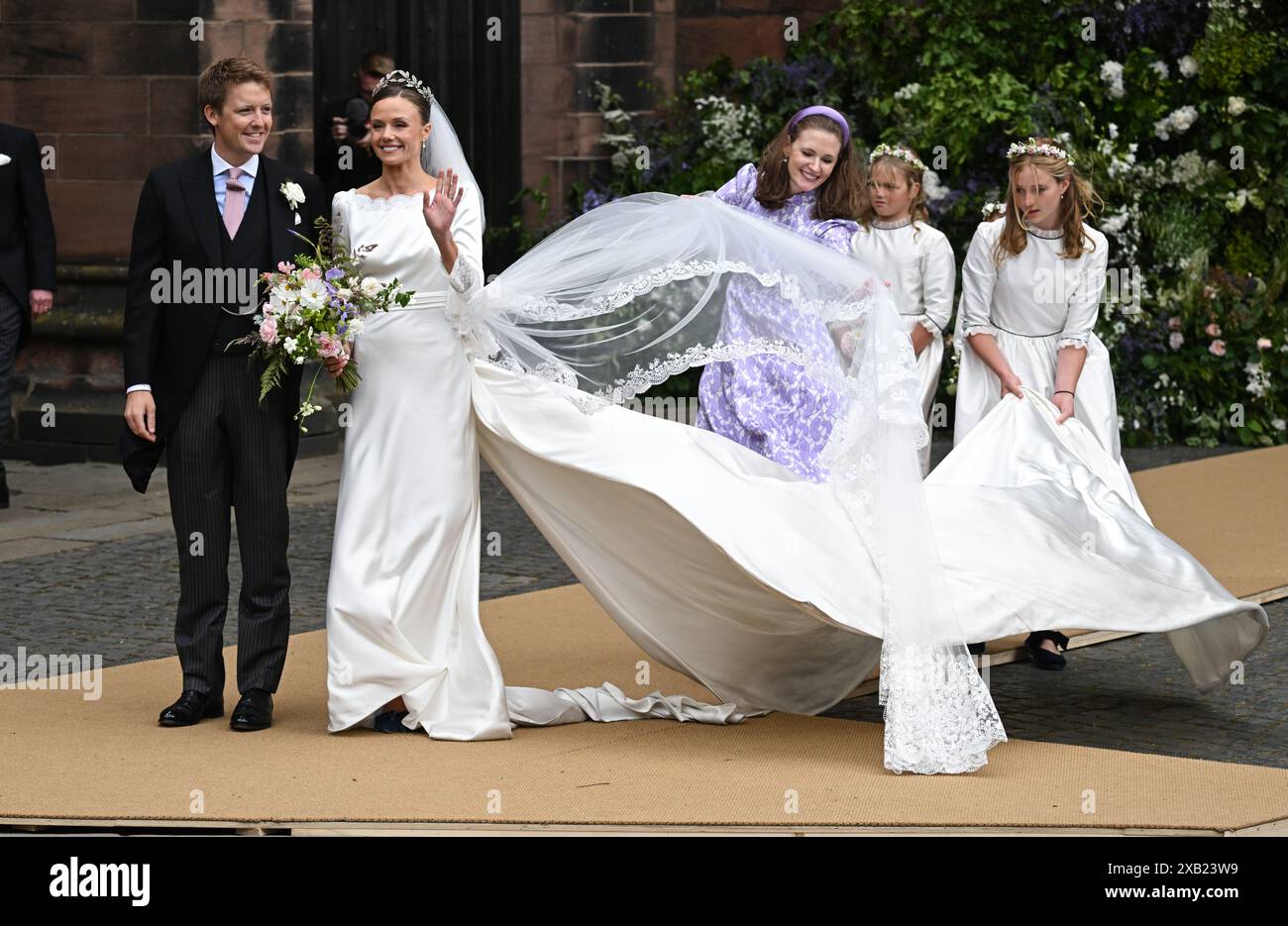 Chester, UK. June 7th, 2024. The wedding of Hugh Grosvenor, Duke of ...
