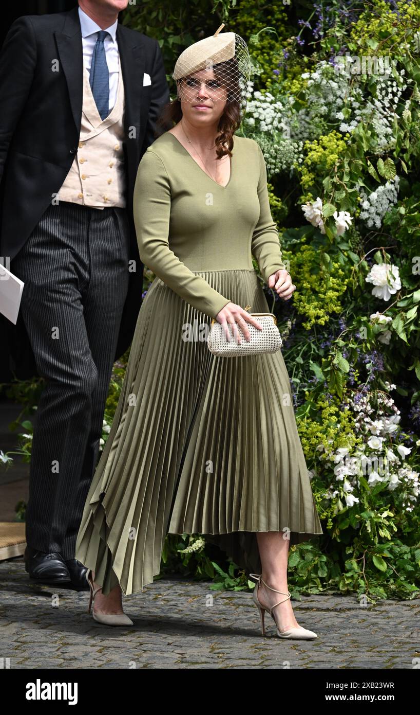 Chester, UK. June 7th, 2024. Princess Eugenie at the wedding of Hugh ...