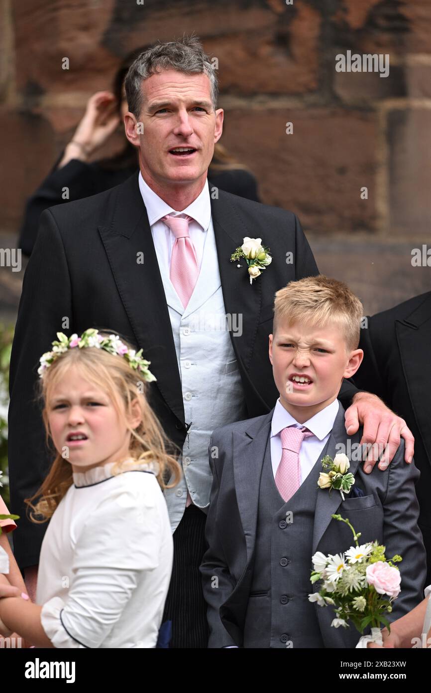 Chester, UK. June 7th, 2024. Dan Snow at the wedding of Hugh Grosvenor ...