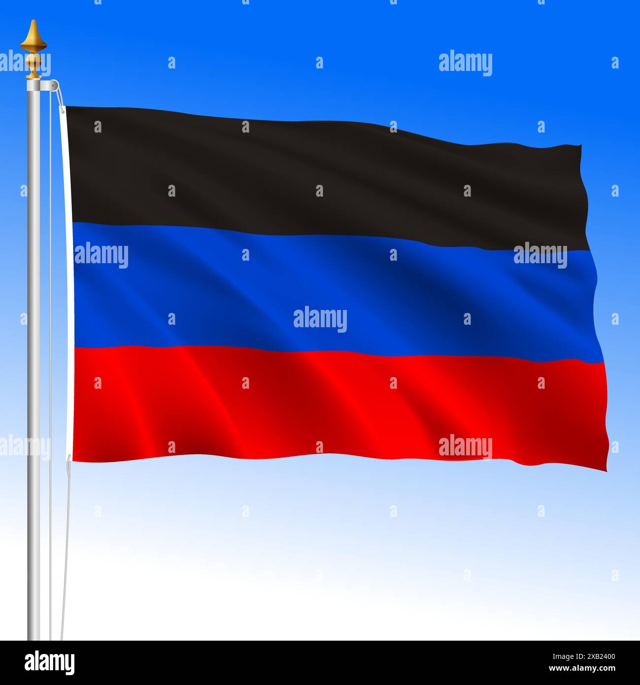 Flag of the donetsk peoples republic Stock Vector Images - Alamy