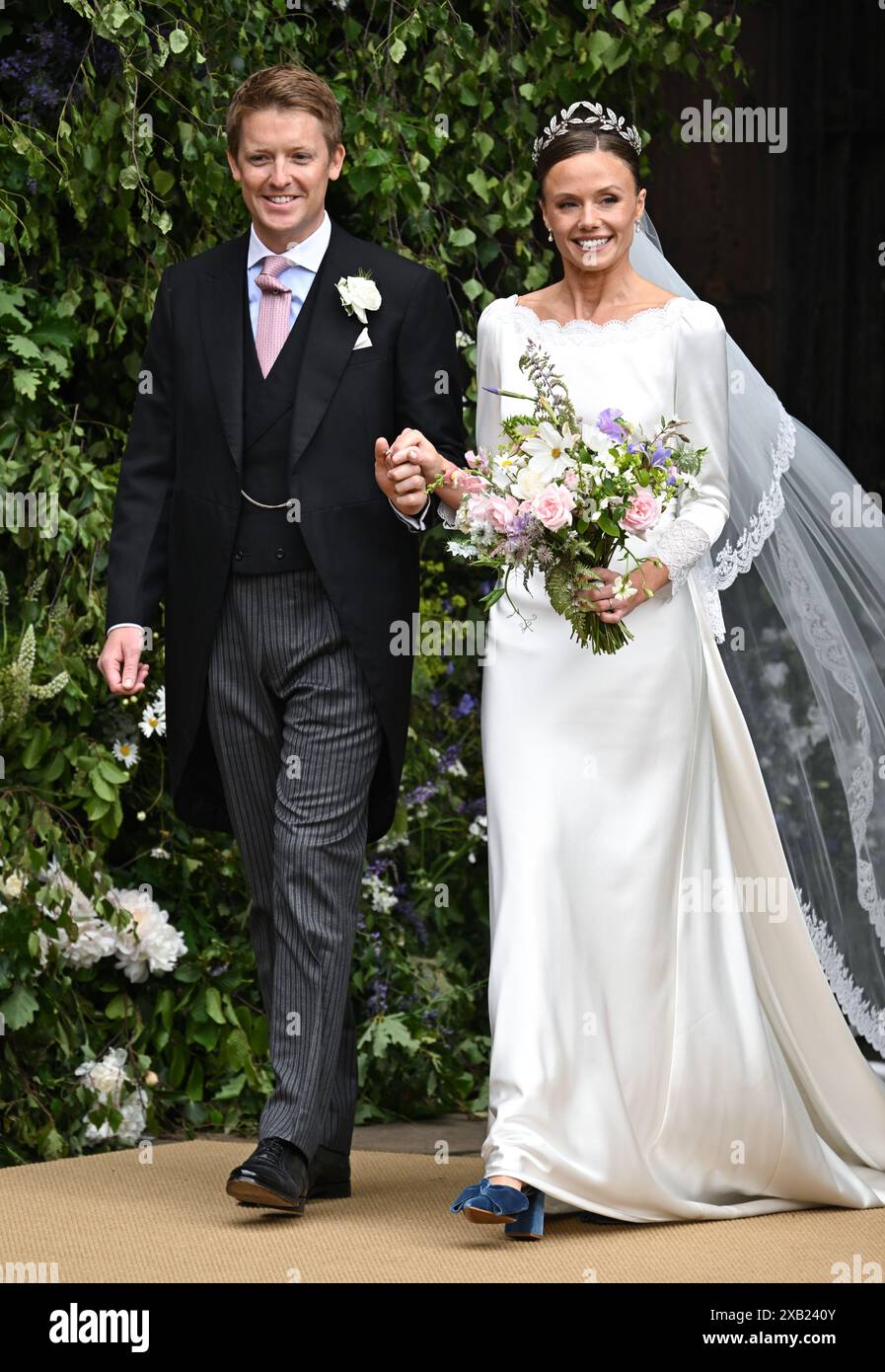 Chester, UK. June 7th, 2024. The wedding of Hugh Grosvenor, Duke of Westminster to Olivia ...