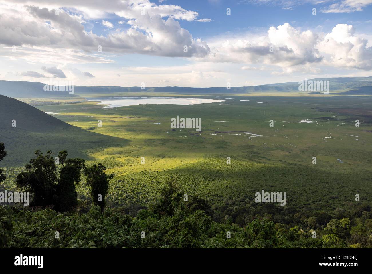 View of Ngorongoro volcano caldera Stock Photo - Alamy