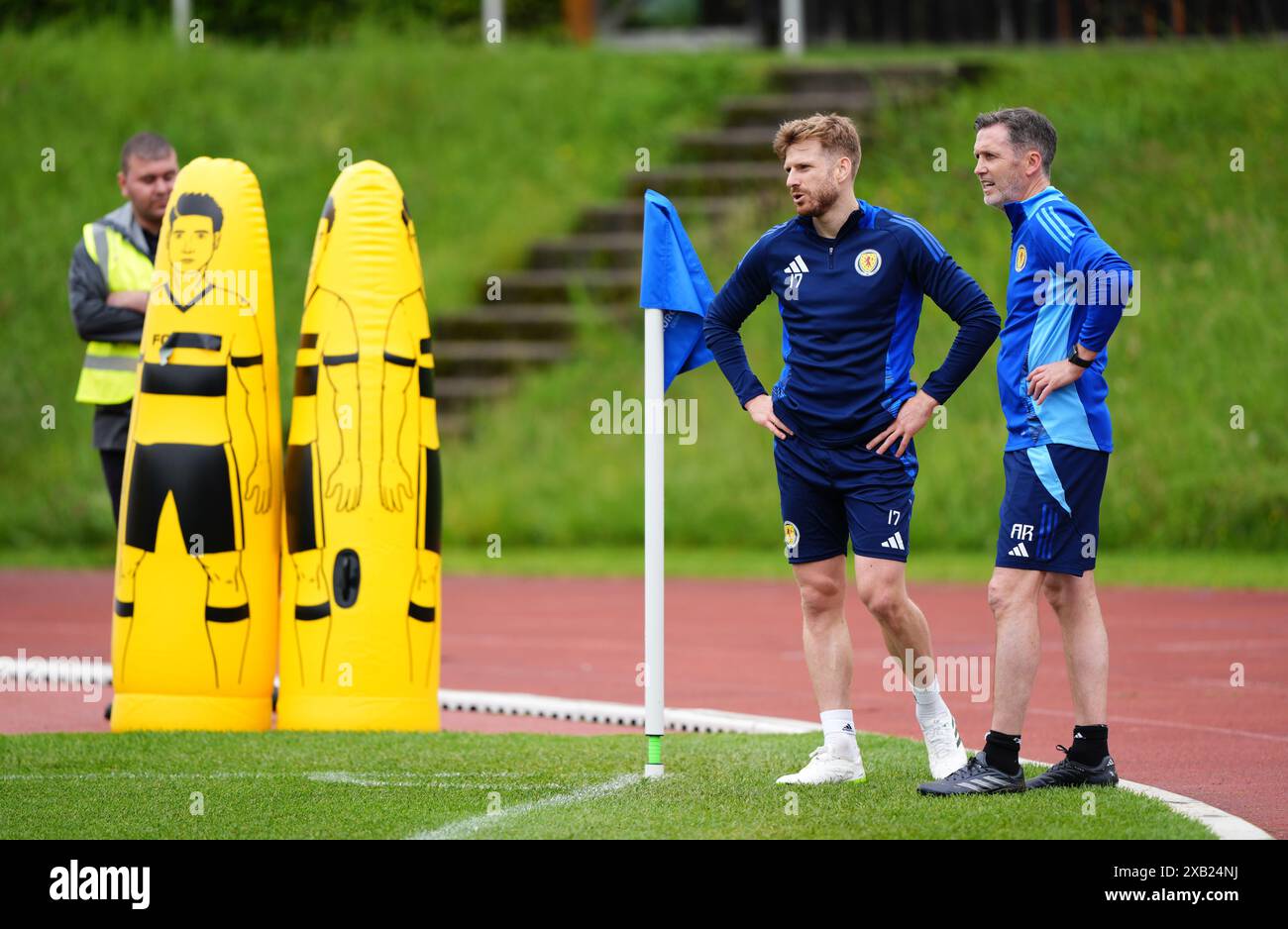 Scotland's Stuart Armstrong training separately during a training ...