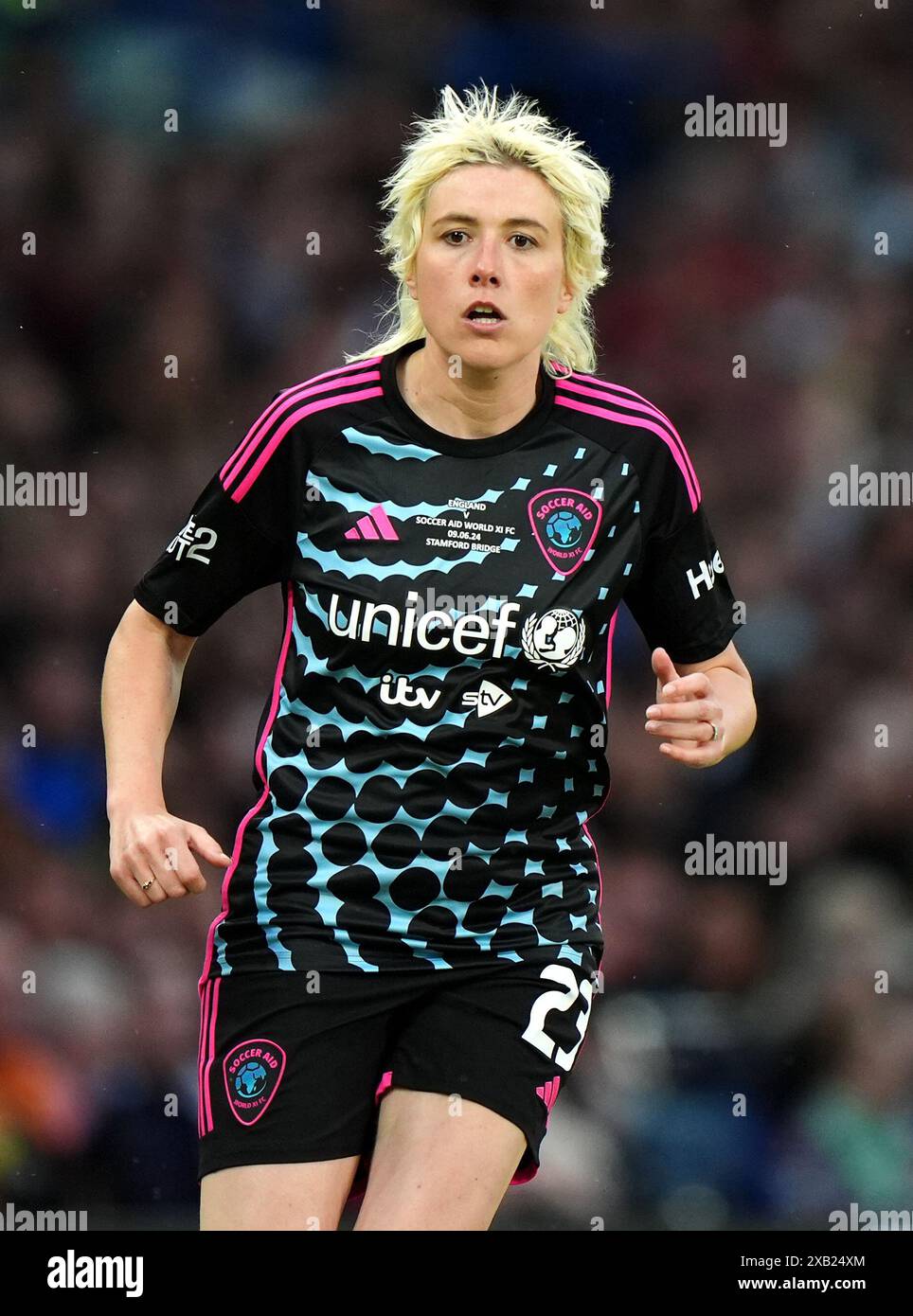 World XI's Maisie Adam during Soccer Aid for UNICEF 2024 at Stamford ...