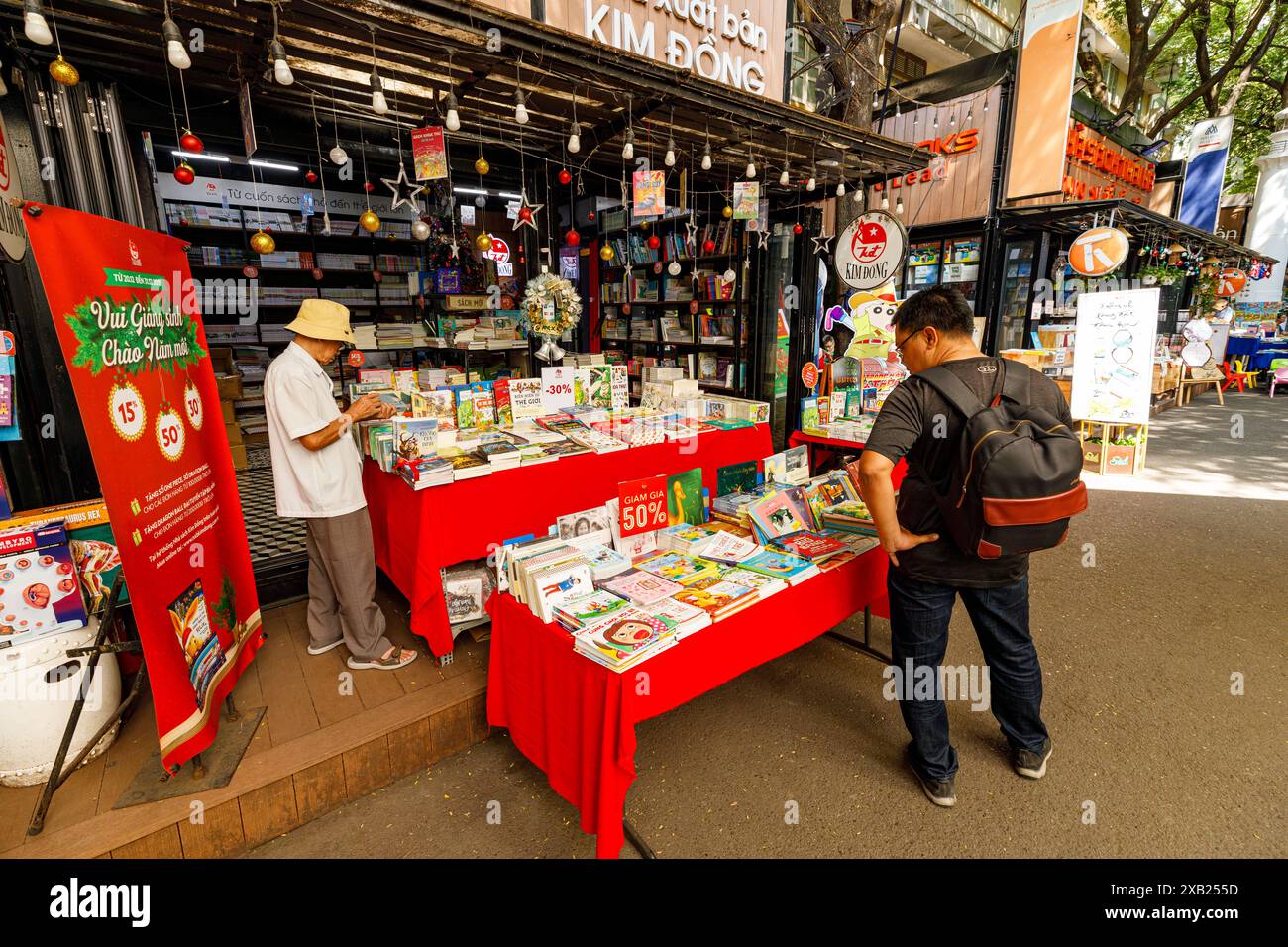 The Book Street of Saigon in Ho Chi Minh City in Vietnam Stock Photo ...