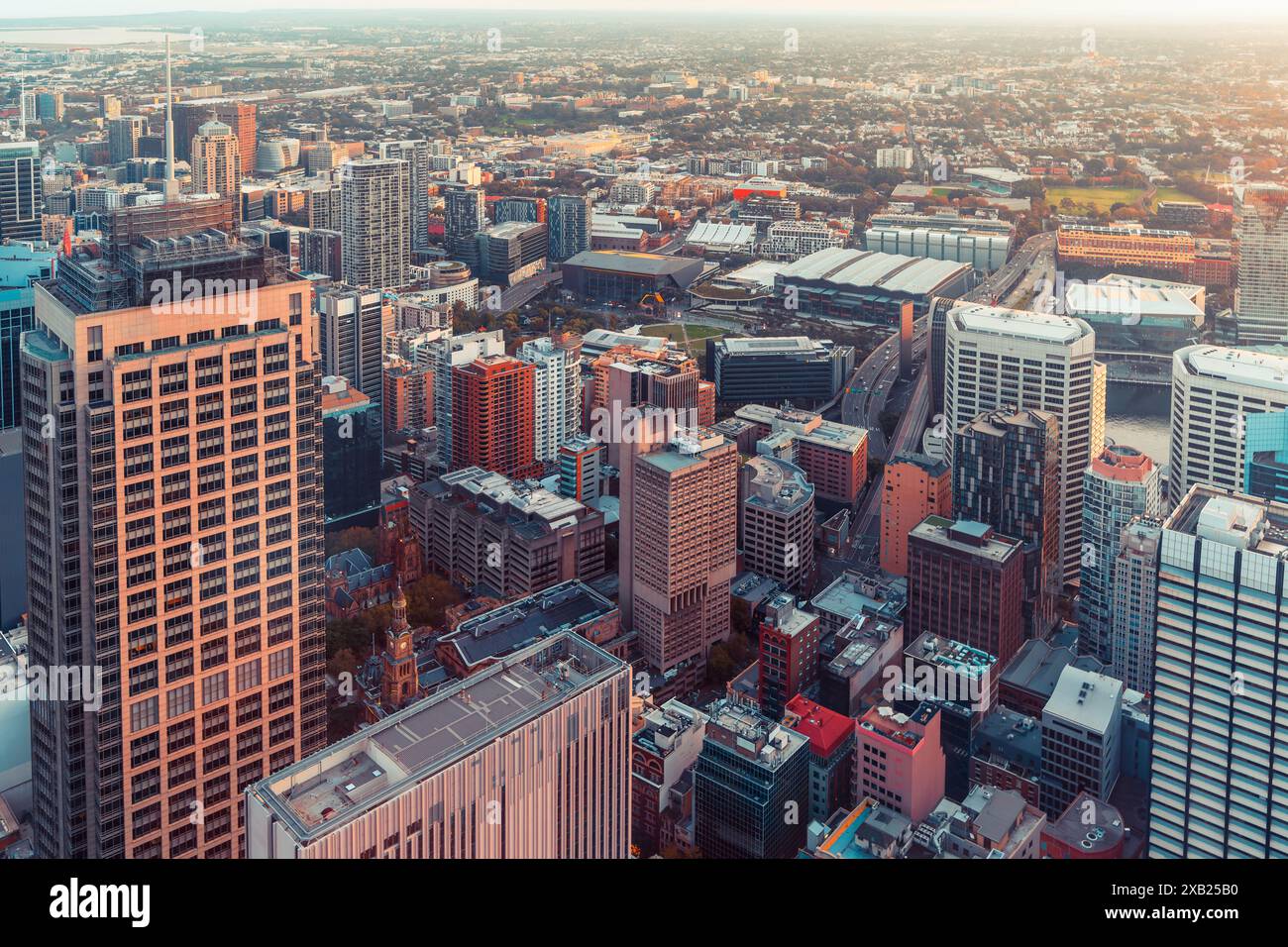 Breathtaking aerial view of Sydney city skyline blending modern ...