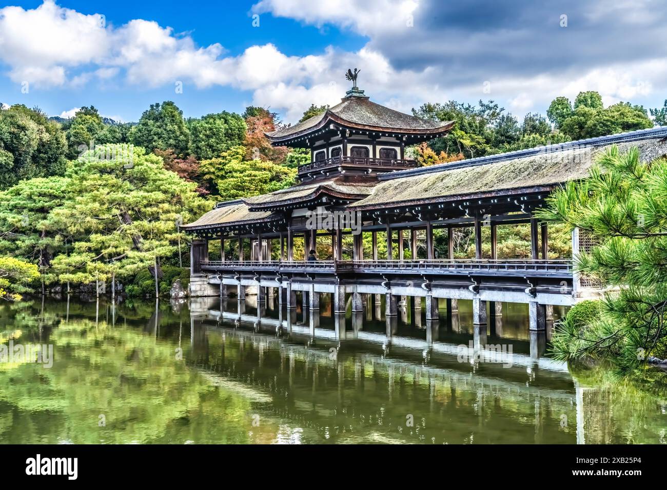 Colorful East Lake Pond Peace Bridge Heian Shinto Shrine Kyoto J Stock ...