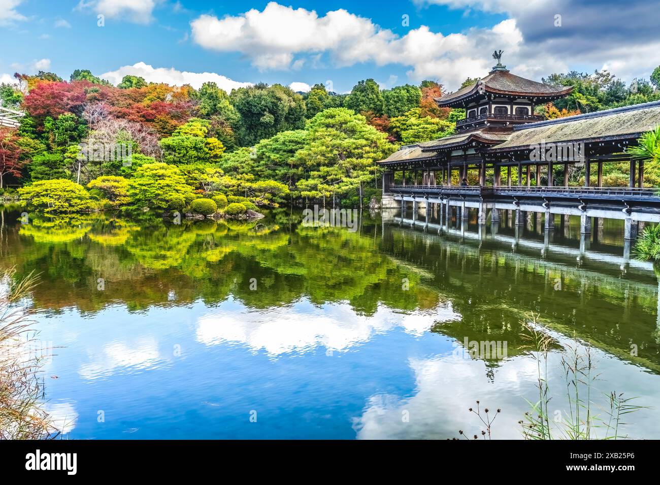 Colorful East Lake Pond Peace Bridge Heian Shinto Shrine Kyoto J Stock ...