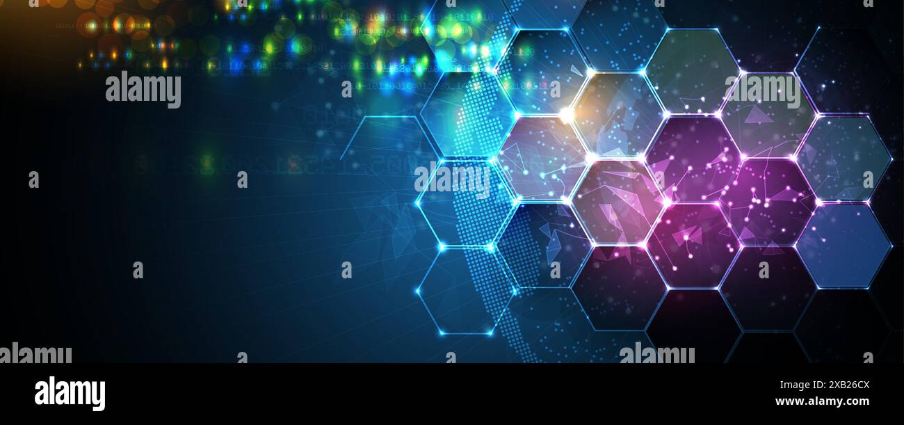 Abstract Computer technology background. network visual connection ...