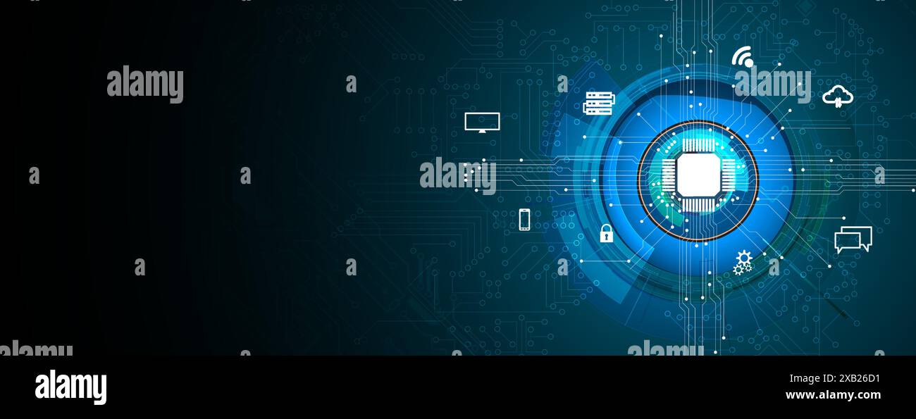 Abstract Computer technology background. network visual connection ...