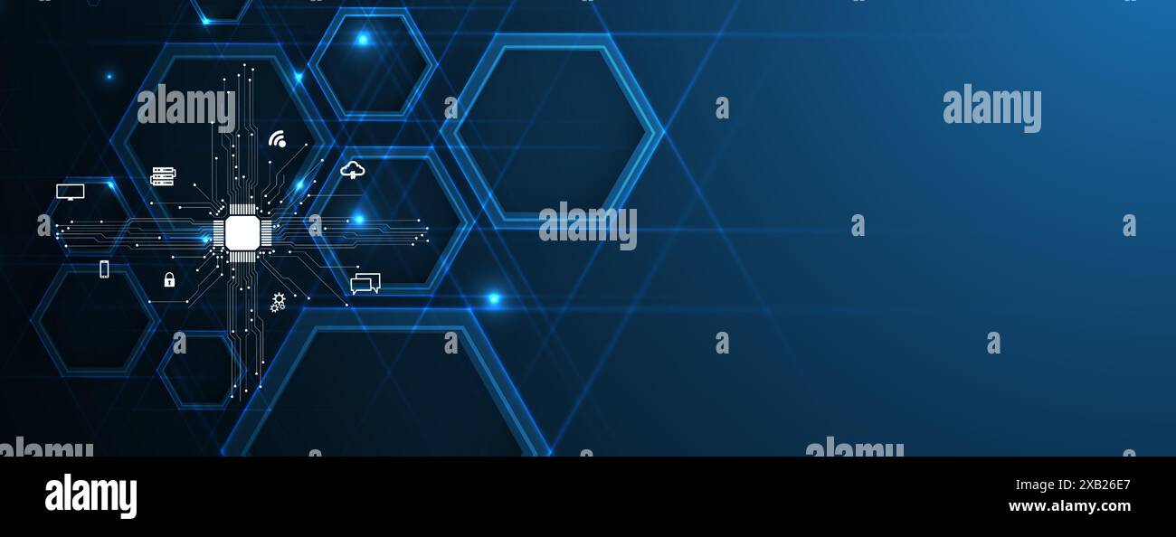 Abstract Computer technology background. network visual connection ...