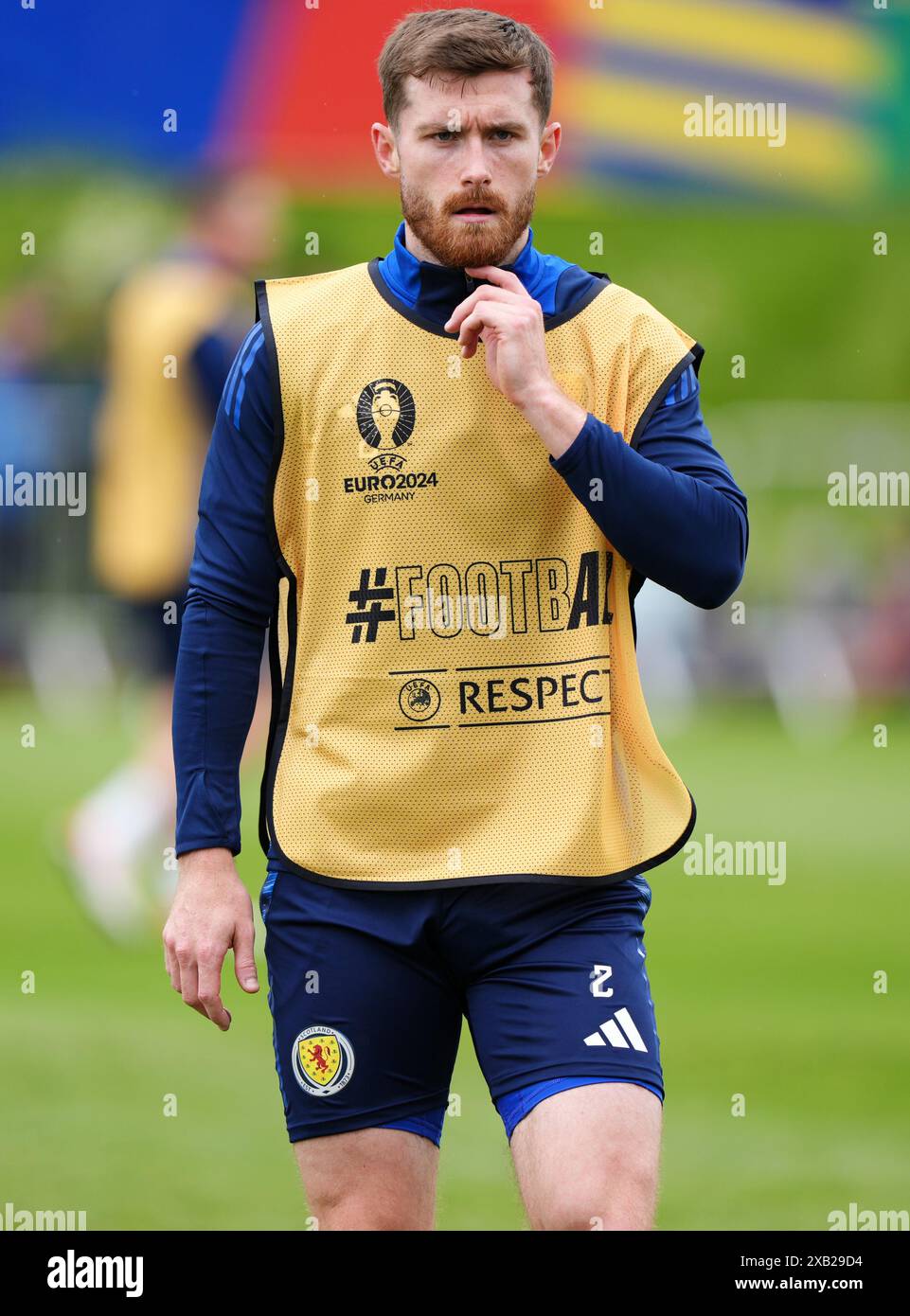 Scotland's Anthony Ralston during a training session at Stadion am ...