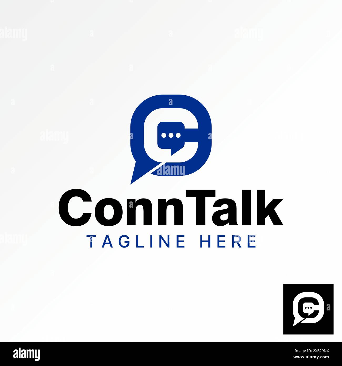 Logo design graphic concept creative premium abstract vector stock initial letter C font talk ...