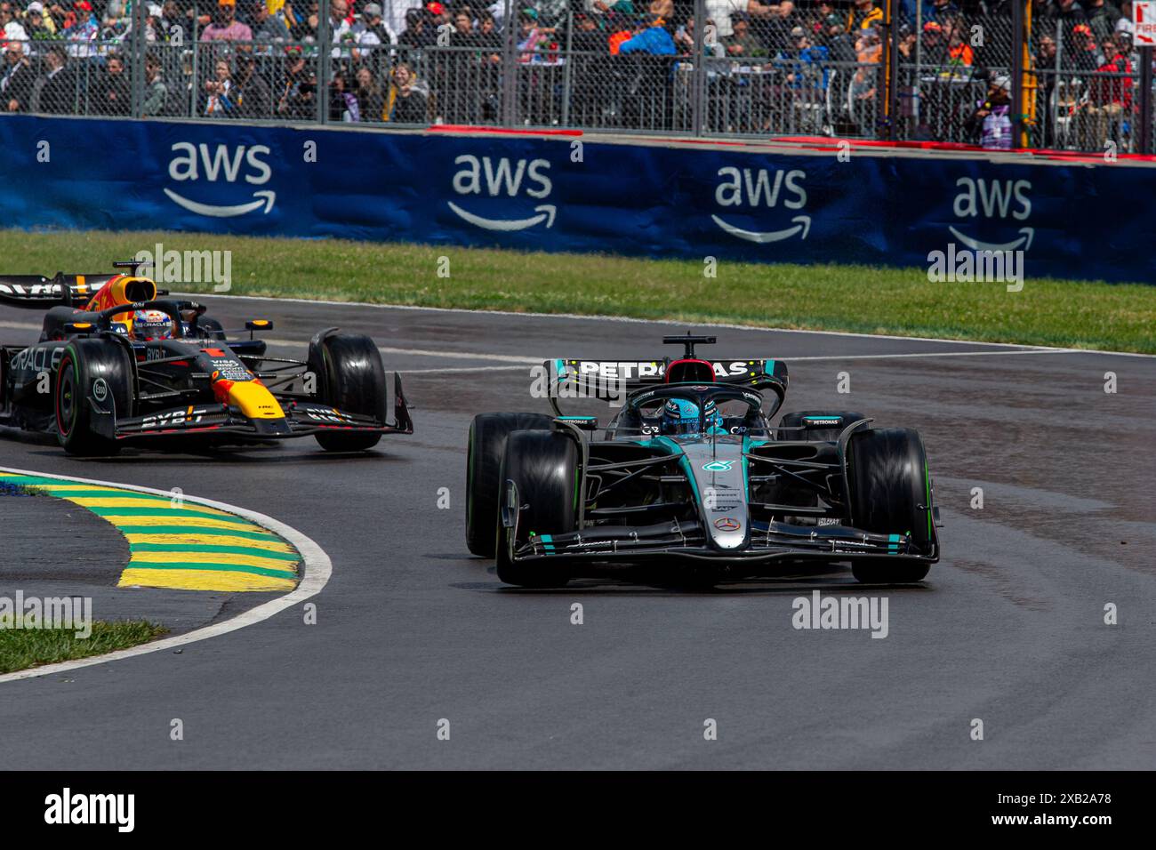 Montreal, Canada. 9 Jun, 2024. George Russell of uk driving the (63 ...