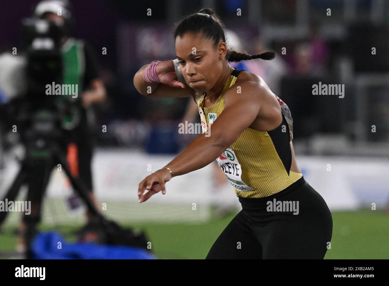 Yemisi Ogunleye during Shot Put Women Final European Athletics ...
