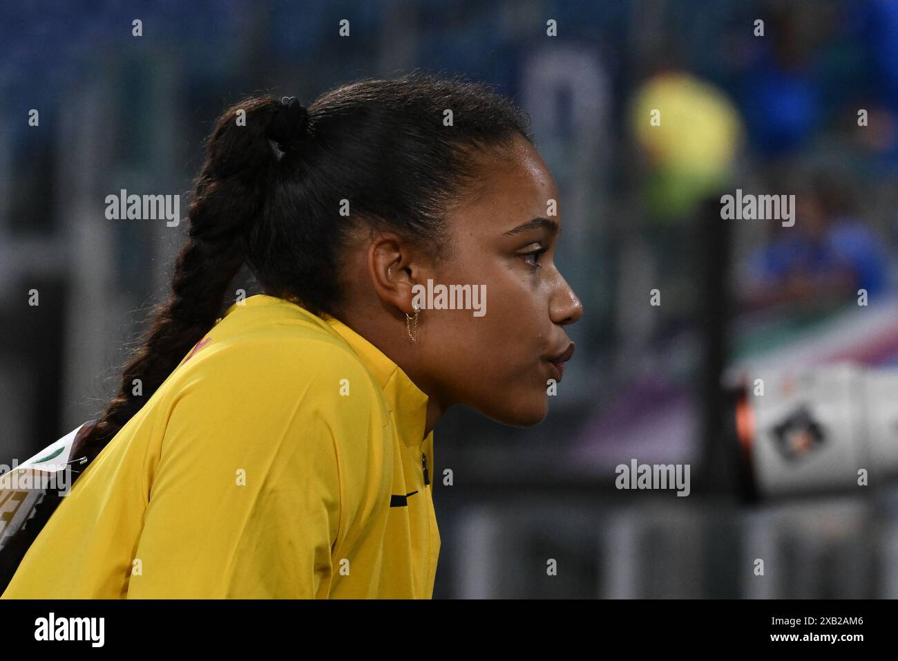 Yemisi Ogunleye during Shot Put Women Final European Athletics ...