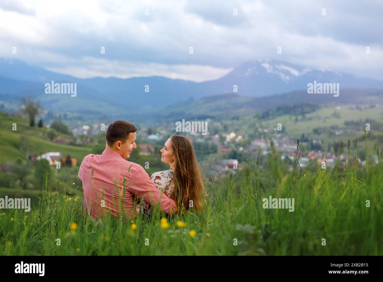 Loving couple enjoying view hi-res stock photography and images - Alamy
