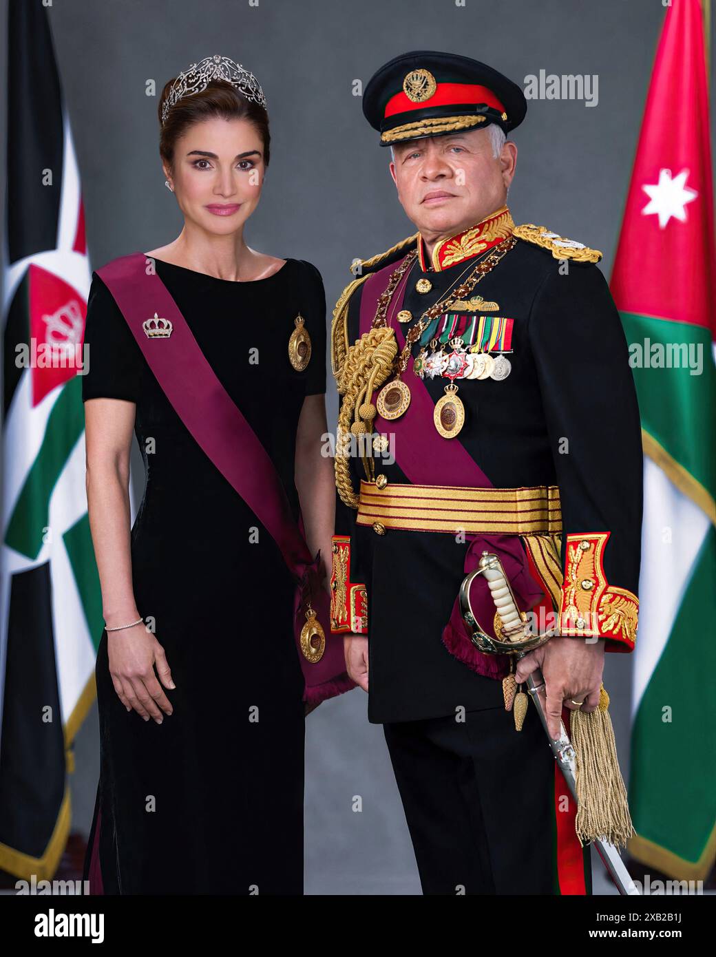 Amman, Jordan. 09th June, 2024. New official portrait of King Abdullah ...