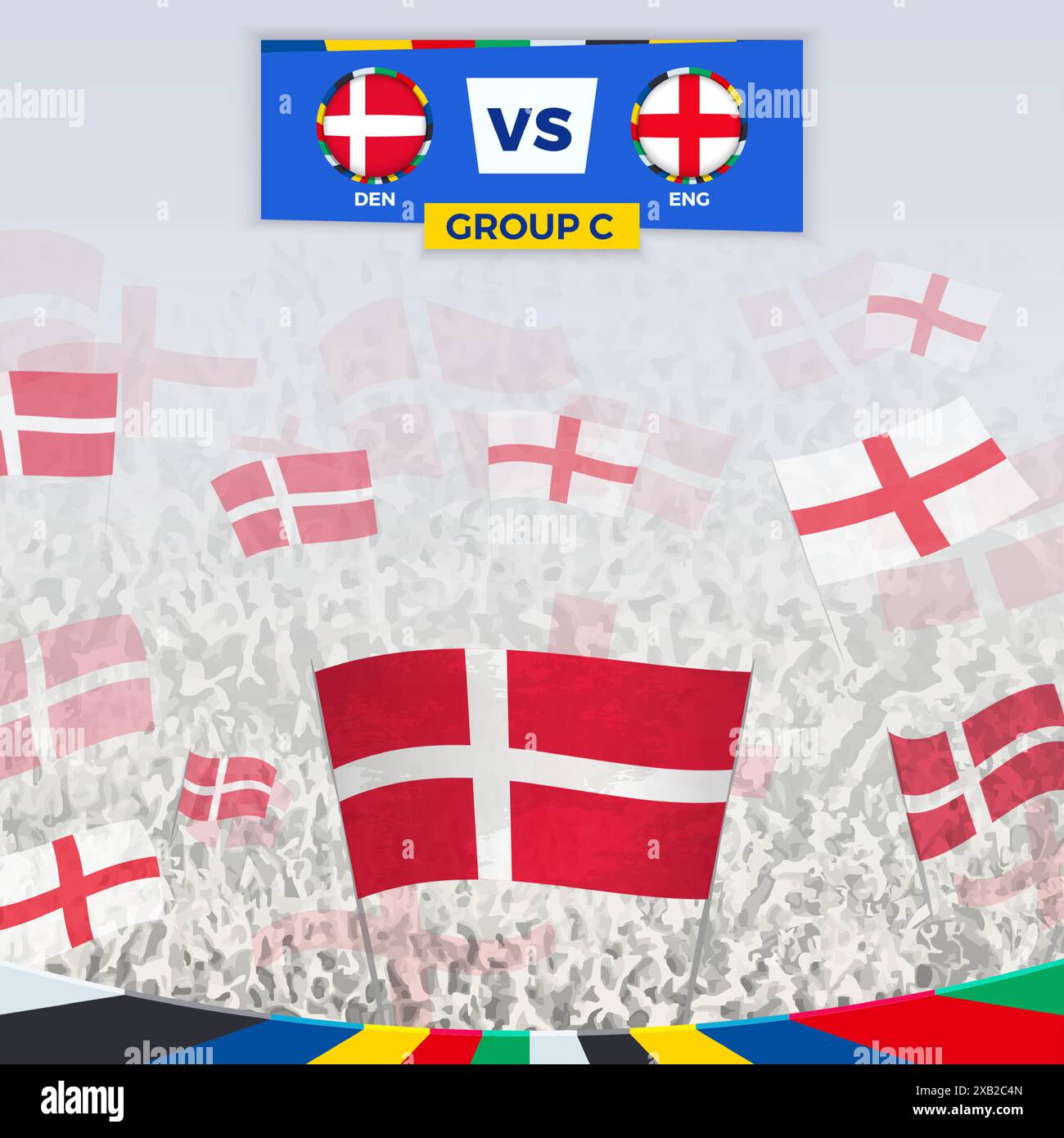 Euro 2024 england denmark Stock Vector Images - Alamy