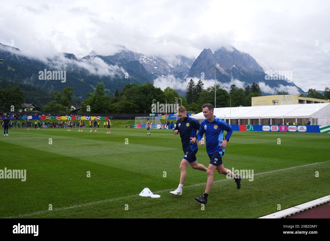Scotland's Stuart Armstrong training separately during a training ...
