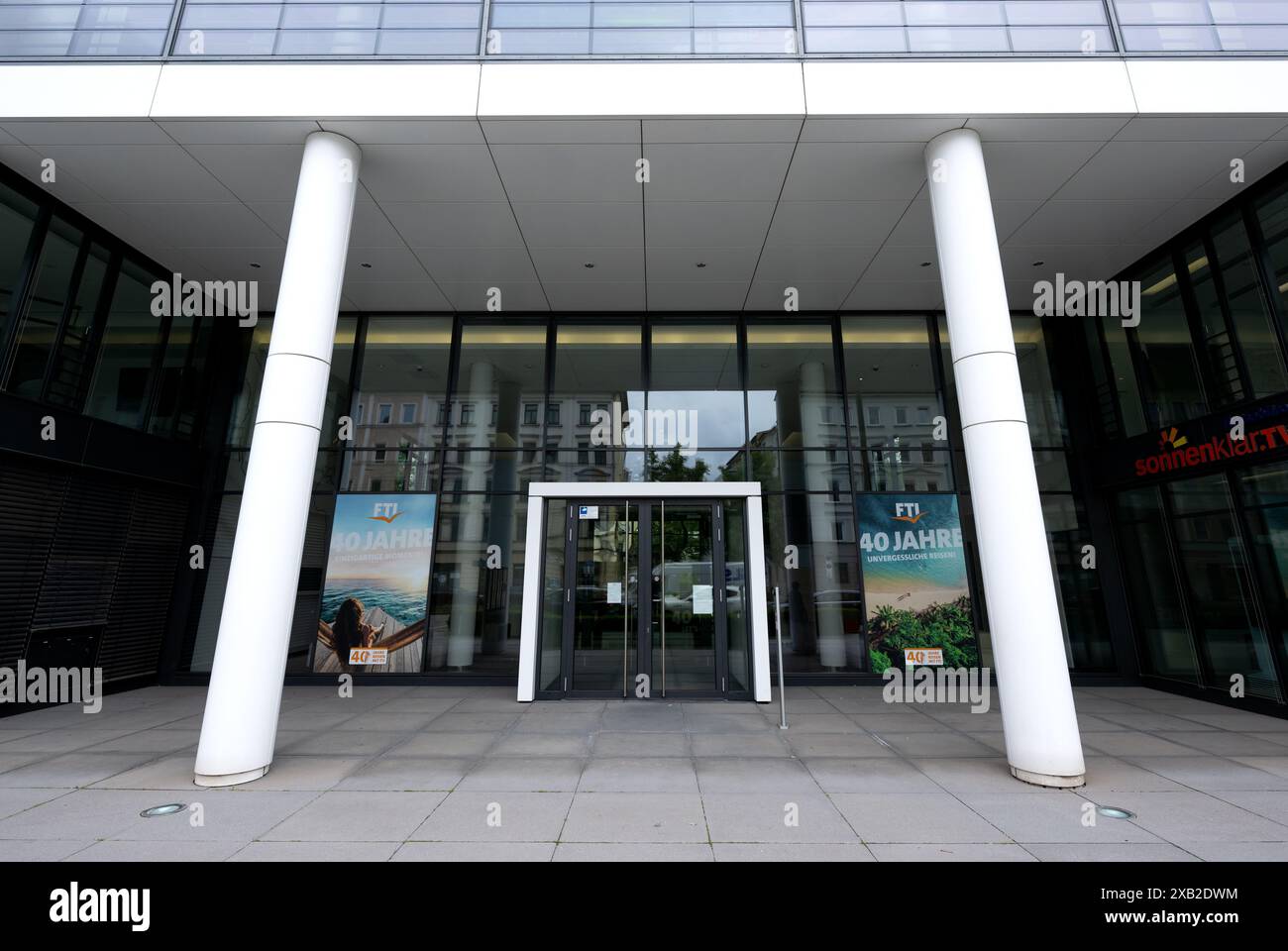 Munich, Germany. 10th June, 2024. Posters of the tour operator FTI (FTI ...