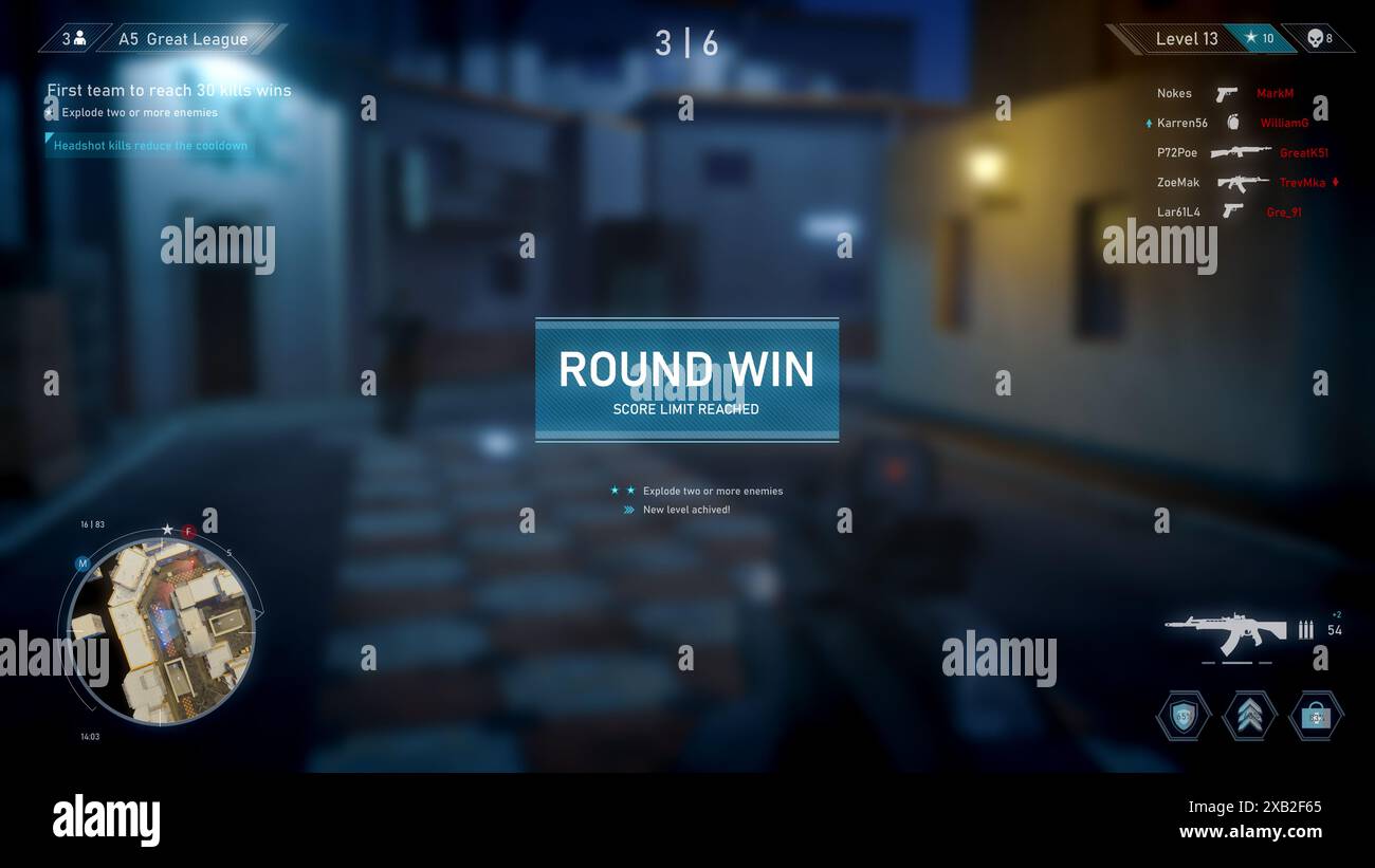 Night Video Game Mock-up Concept: Game play of Multiplayer 3D Shooter ...