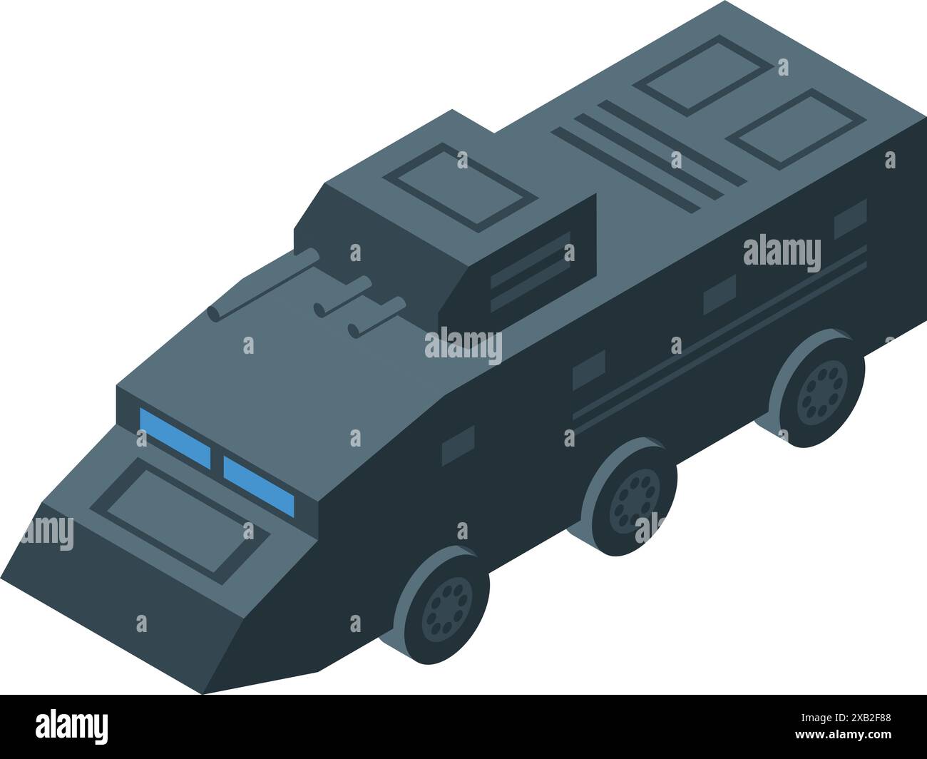 Isometric icon with image of military vehicle designed for ...