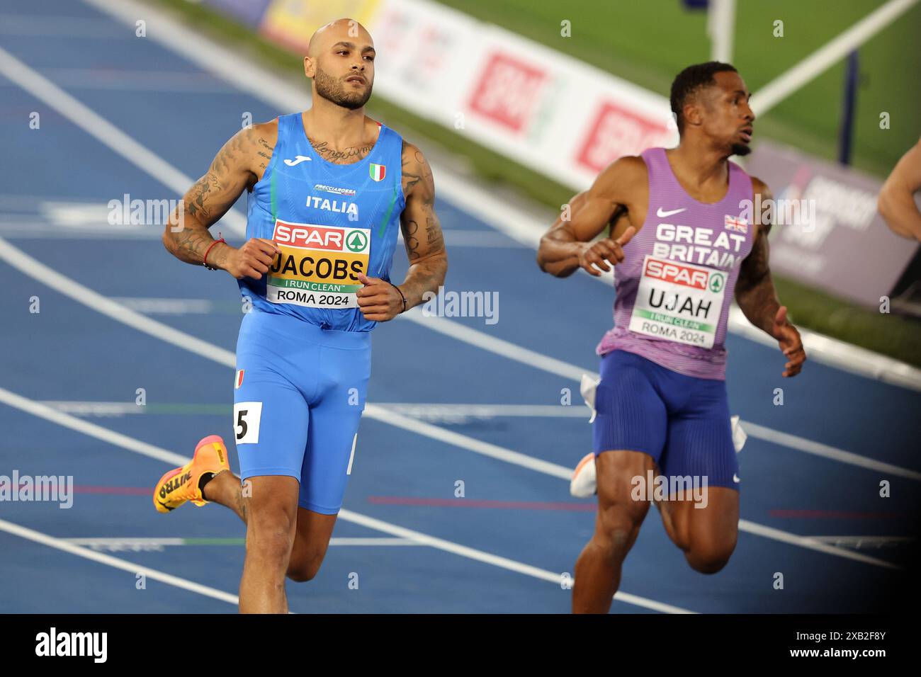 Rome, Italy. 08th June, 2024. Rome, Italy 8.06.2024: Marcell Jacobs win ...