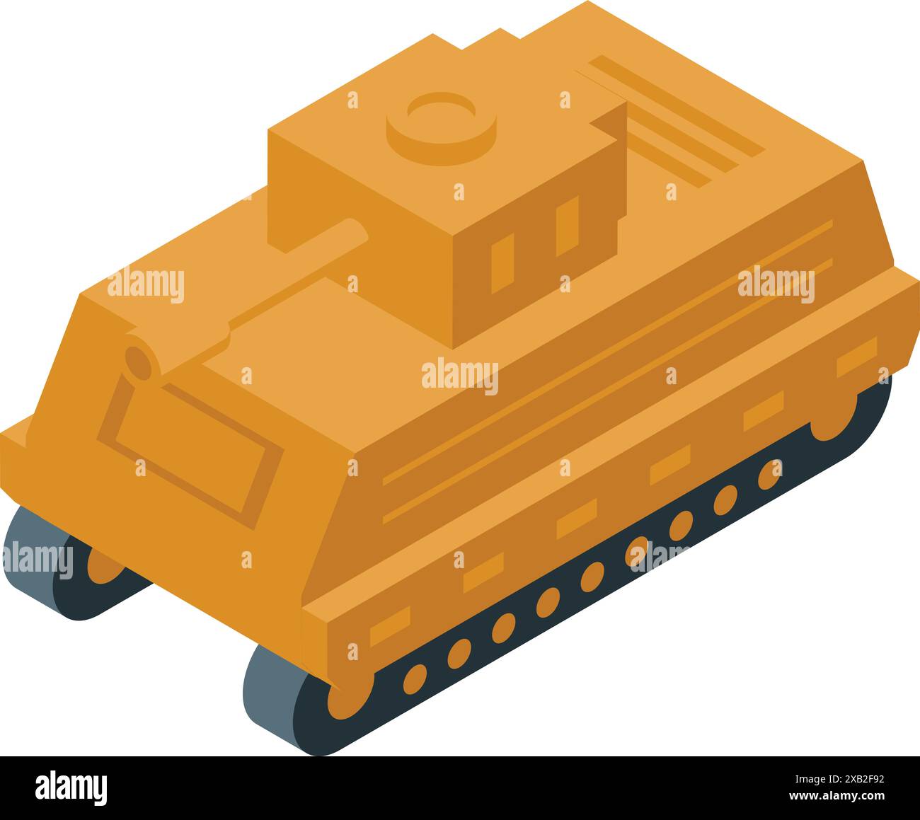 Powerful heavy battle tank is moving forward on its tracks, ready for ...